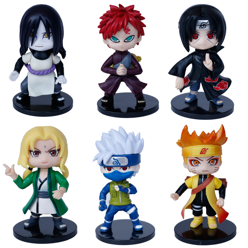 Bộ 6 mô hình nhân vật Naruto mini 1